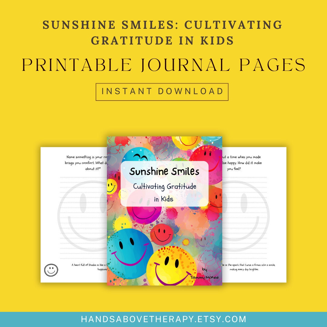 Printable Gratitude Journal for Kids With Writing Prompts - Etsy