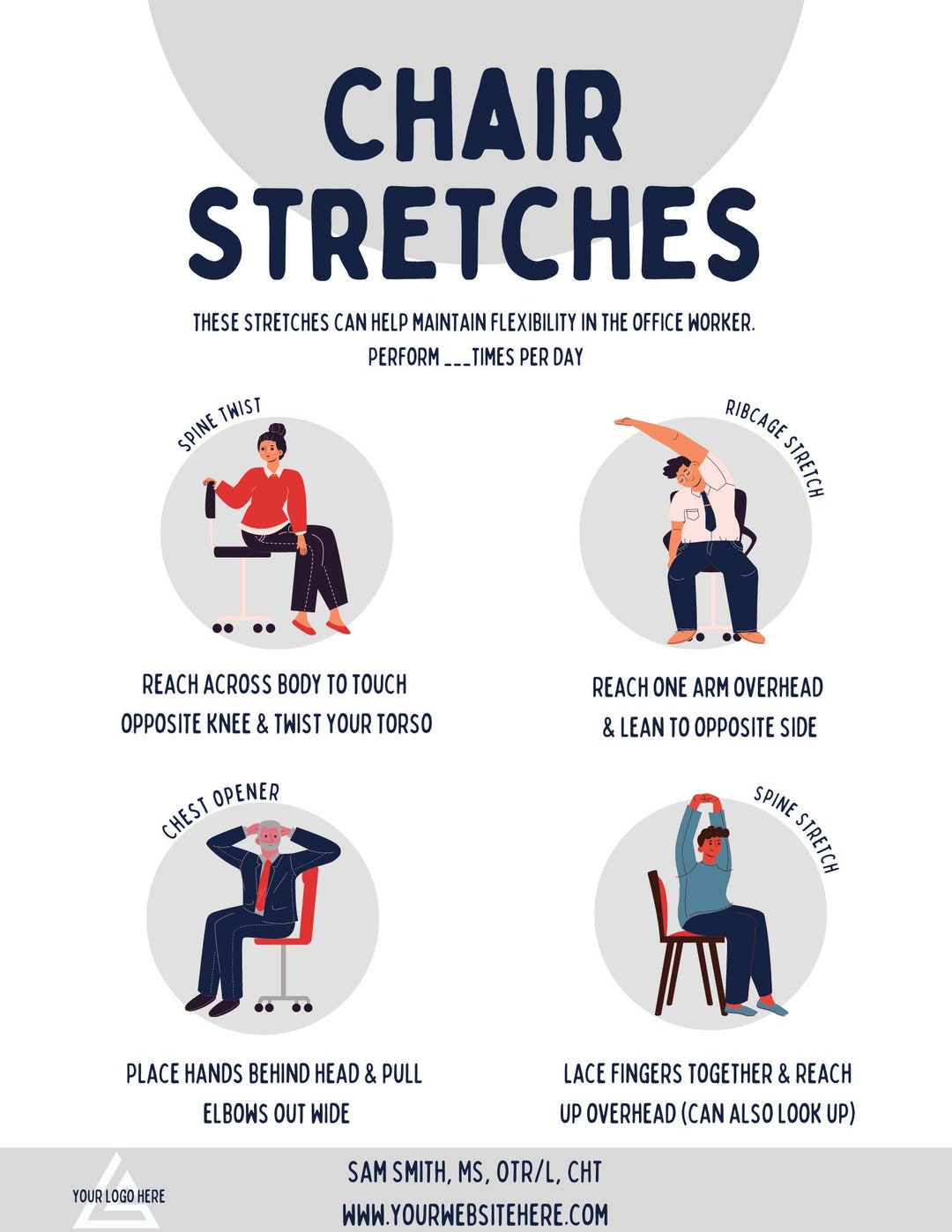 Chair Stretches PDF - Etsy