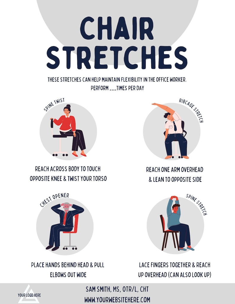 Chair Stretches PDF - Etsy