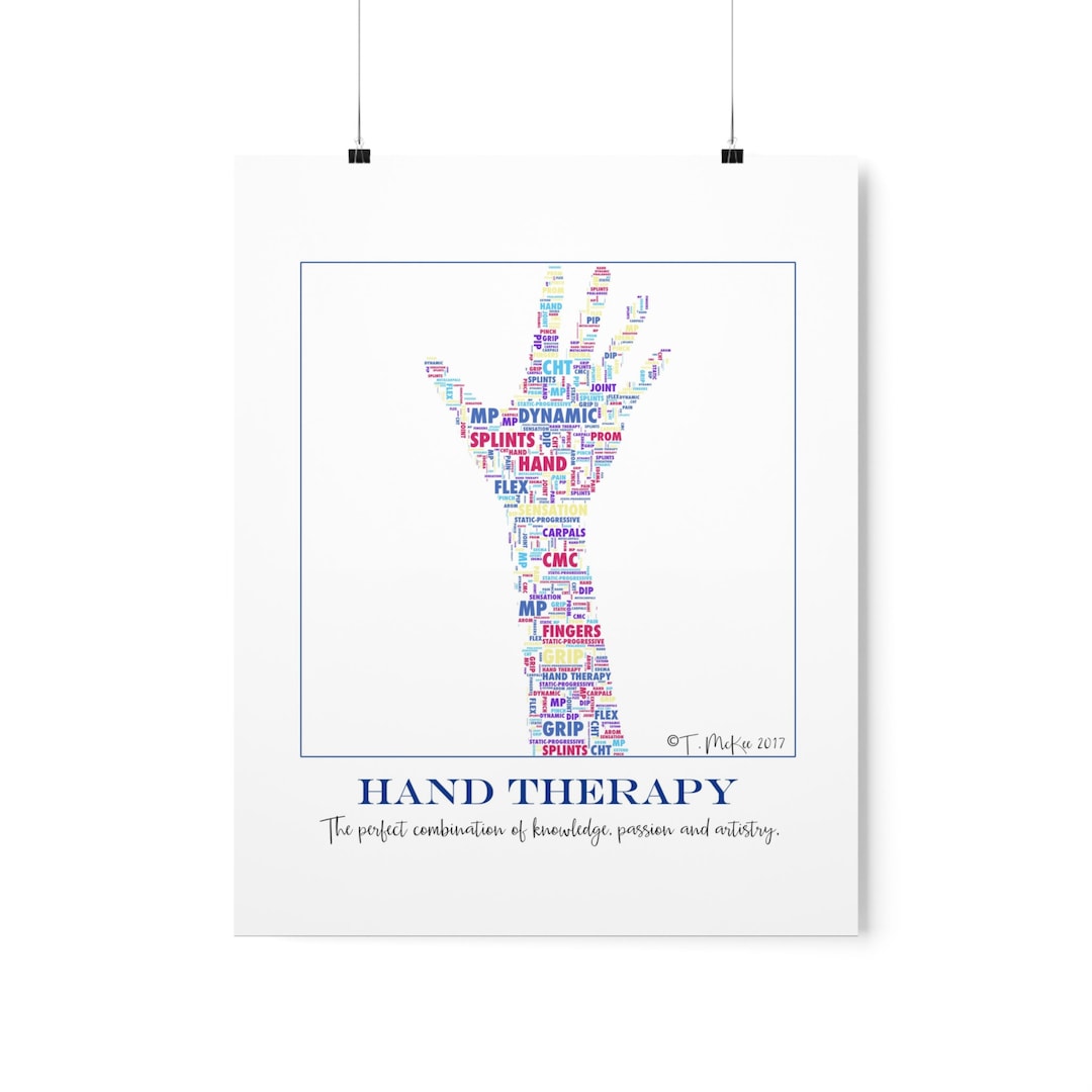 Hand Therapy Word Art 16"x20" Poster - Etsy