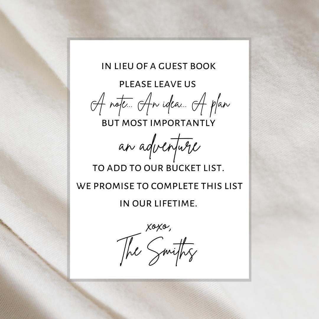 Guest Book Template – Editable Canva Design – Printable for Weddings ...