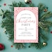 Candy Cane Christmas Party Invitation Template: Editable Canva Design ...
