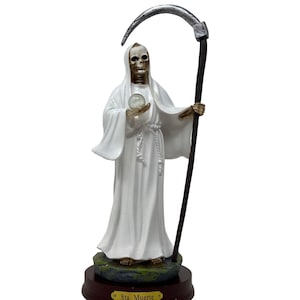 Santa Muerte Holy Death Grim Reaper 9 Inch Resin Statue Finely Finished ...