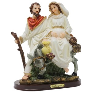 Los Peregrinos Resin Statue 10 Inches Maria & Jose's Journey to ...