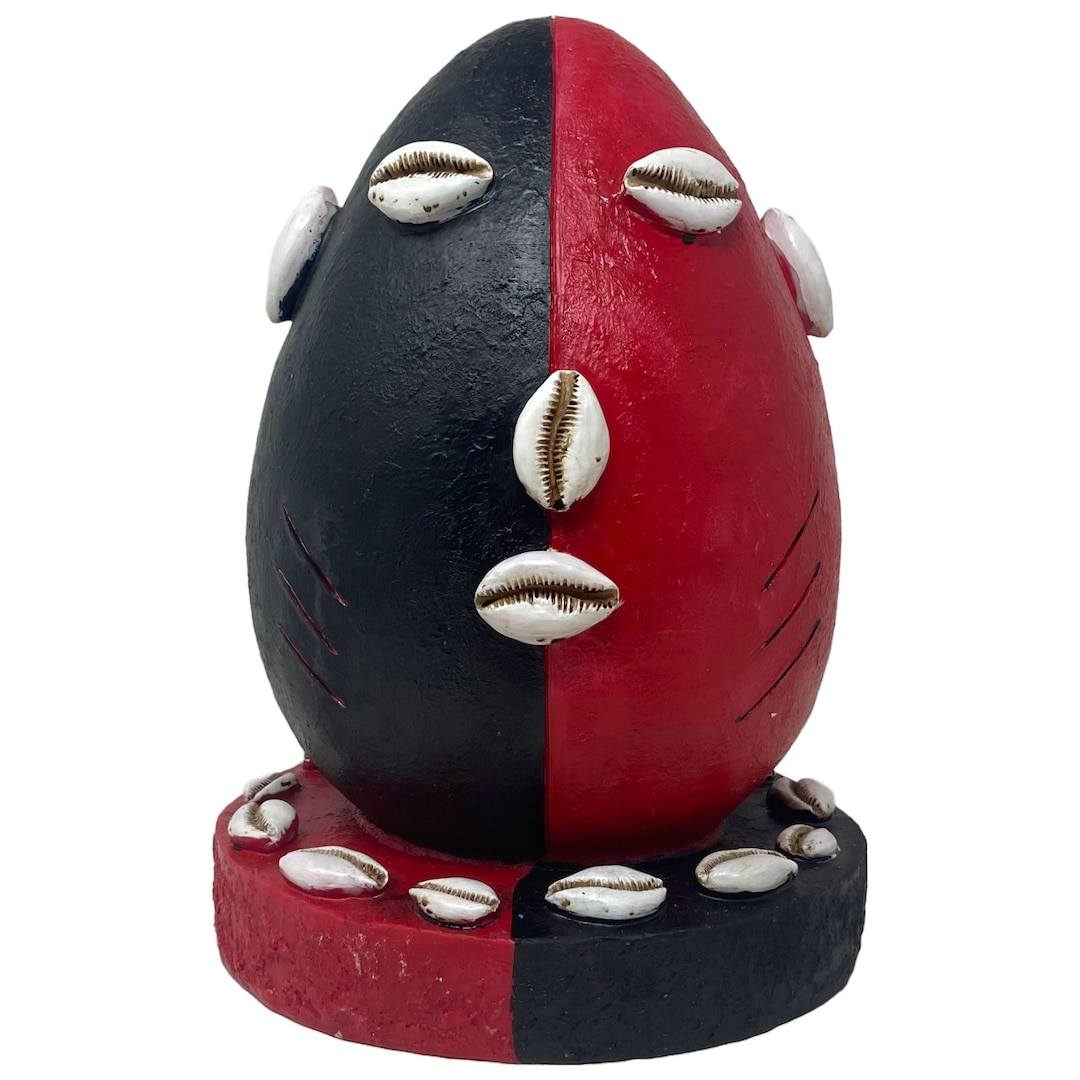 Elegua Head Black Red Face 12 Inch Finely Finished Resin - Etsy