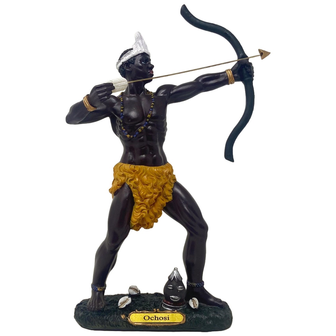 Orisha Ochosi 12 Inch Figura De Resina Artesanal Deidad Divina Cazadora ...
