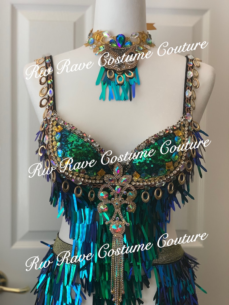 The Blue OWL Sequin Skirt Only/festival Clothing/halloween Costume/rave ...