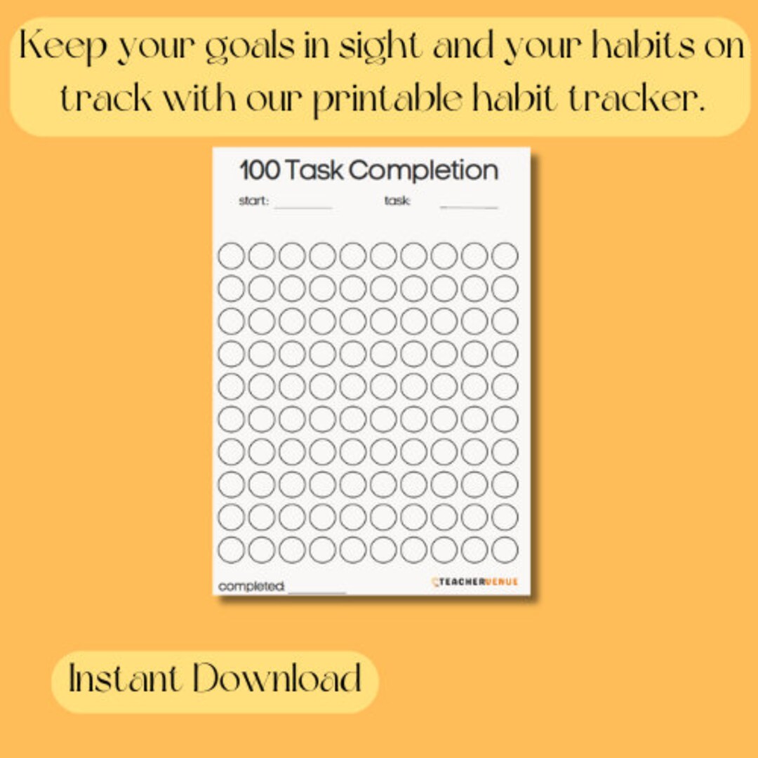 100 Milestones Habit Tracker: Mark Your Progress With 100 Circles A ...
