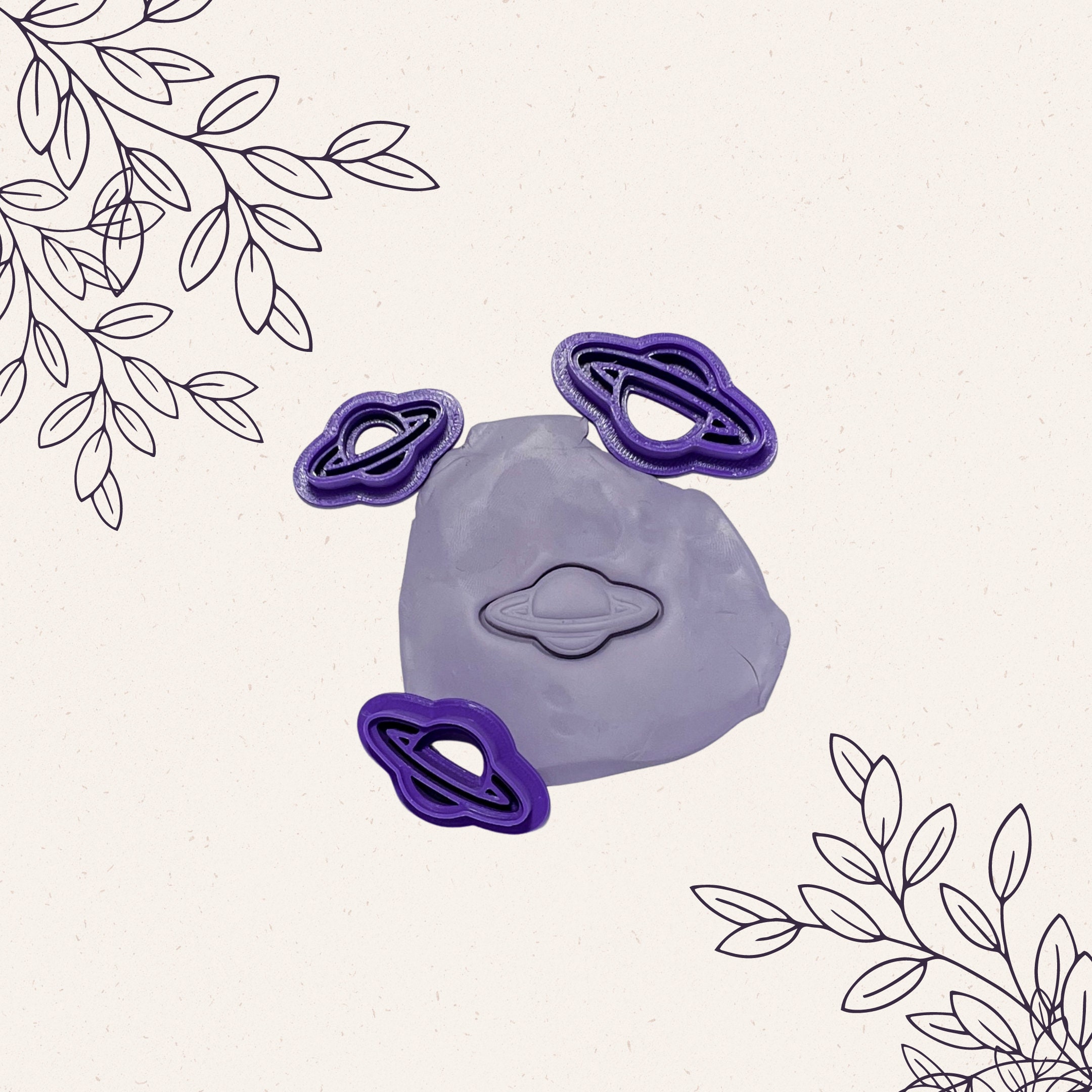 Saturn Imprinted Shaped Polymer Clay Cutter - Etsy