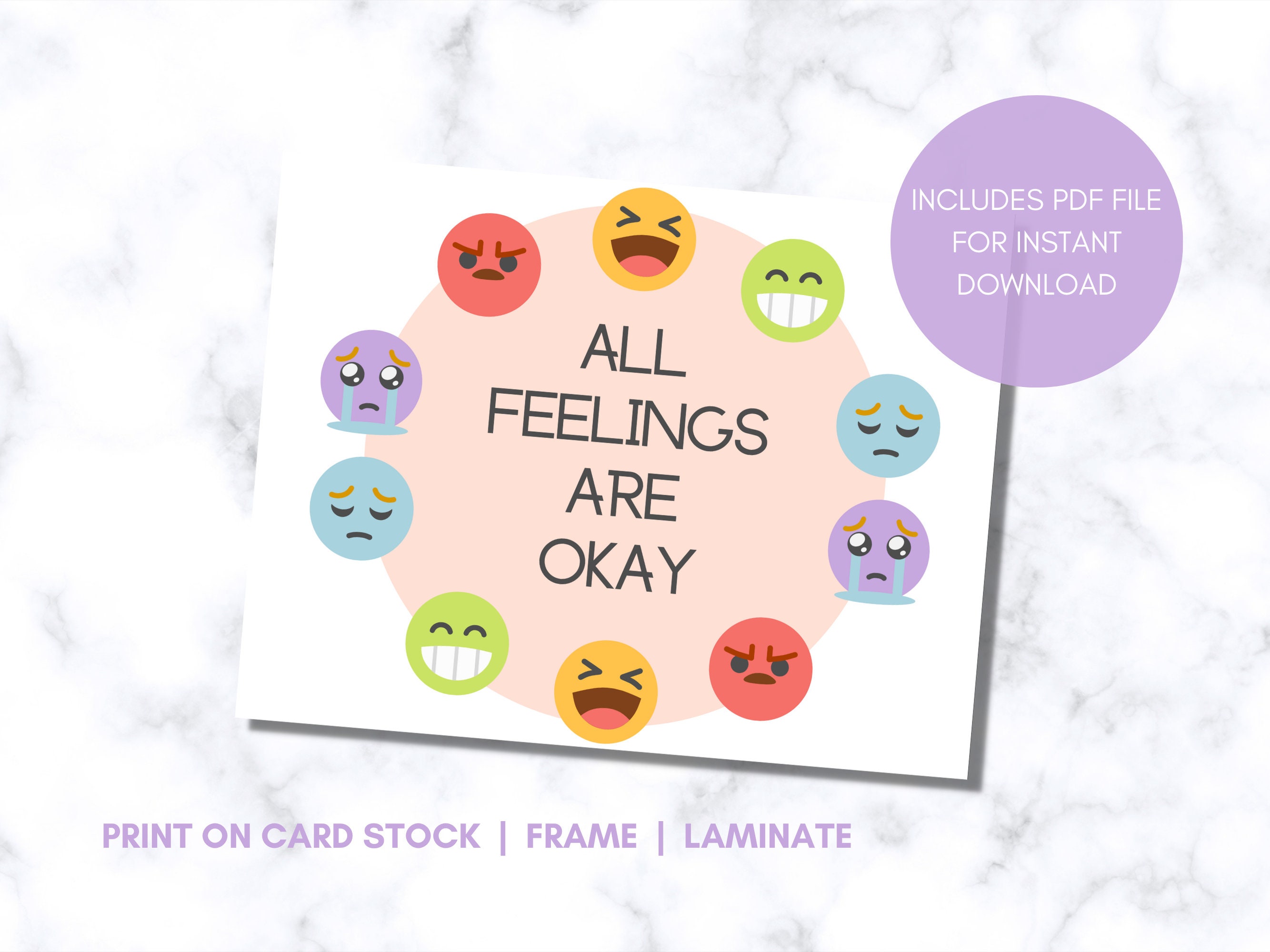Emotions Poster, Feelings Check-in Chart, Emotional Regulation, Wall ...