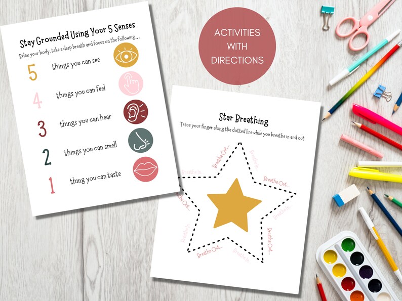 Coping Skills Packet, Mental Health, Breathing & Grounding Techniques ...