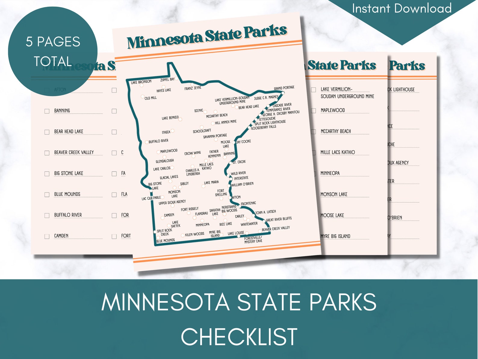State Parks Checklist, Minnesota State Parks, MN State Parks, Map ...