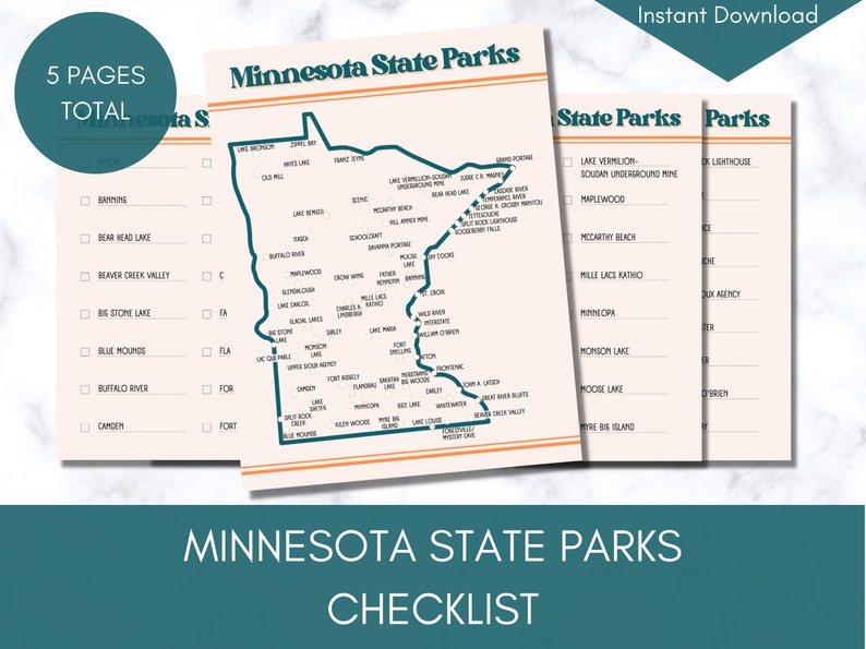 State Parks Checklist, Minnesota State Parks, MN State Parks, Map ...