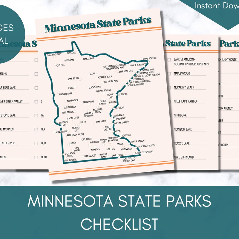 Minnesota State Parks Map - Etsy