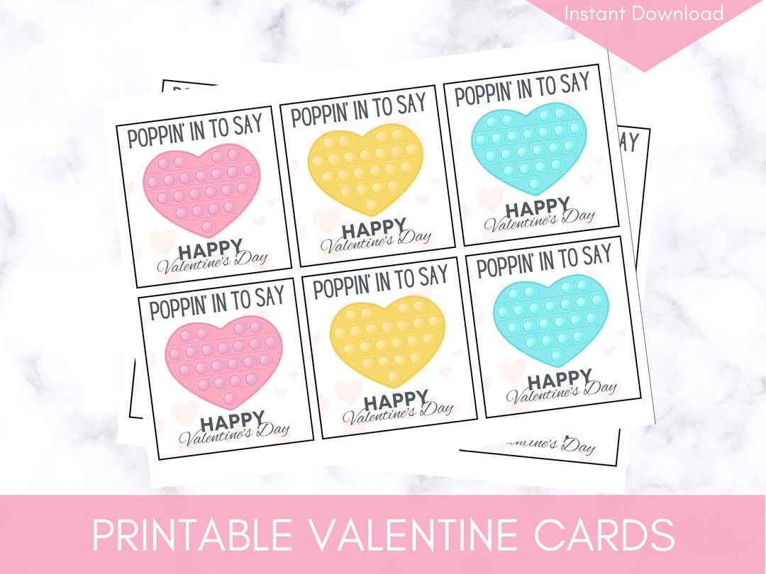 Valentine Exchange Cards, Valentine Cards for Kids, Valentine's Day ...