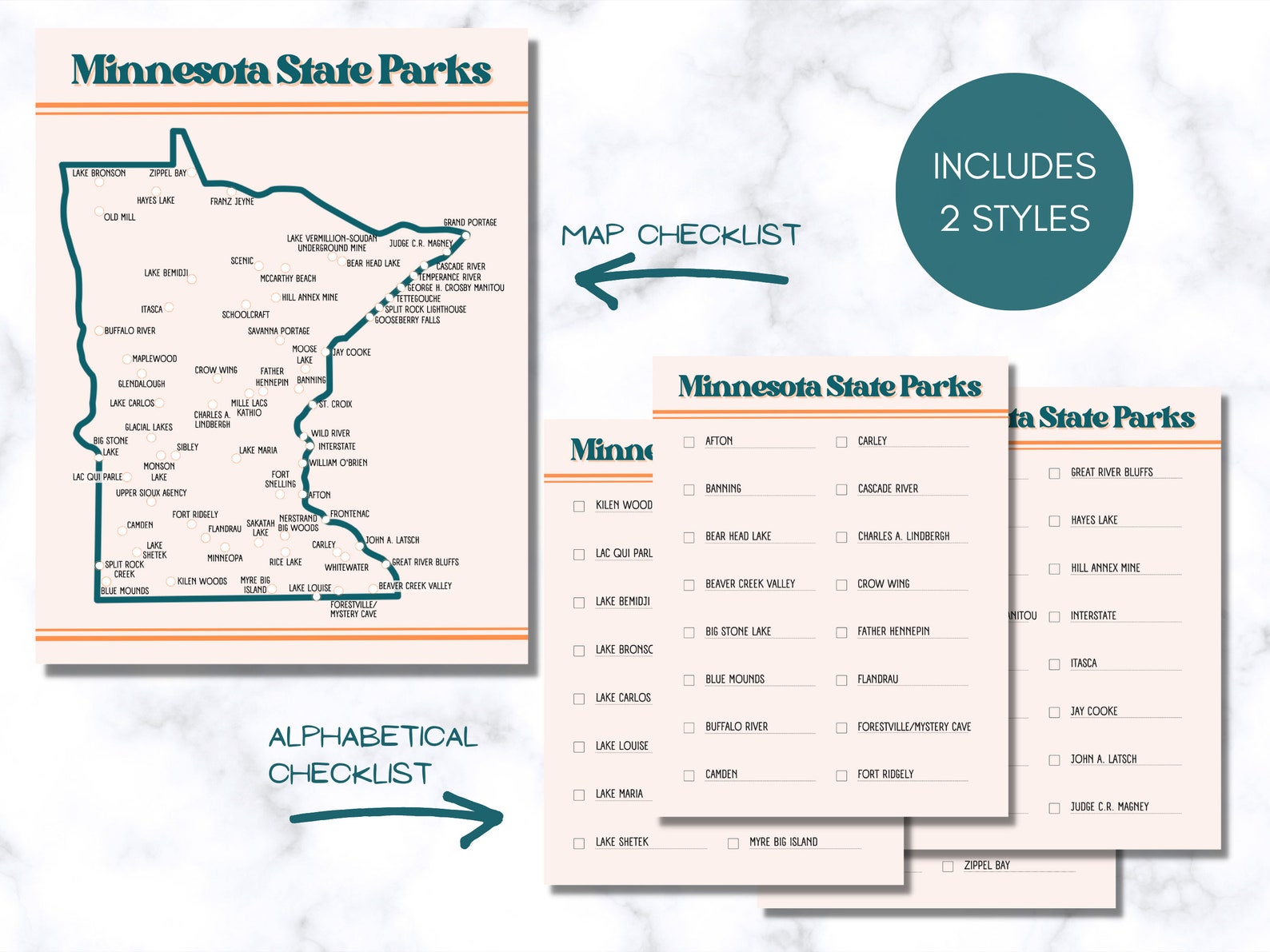 State Parks Checklist, Minnesota State Parks, MN State Parks, Map ...