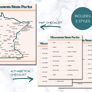 State Parks Checklist, Minnesota State Parks, MN State Parks, Map ...