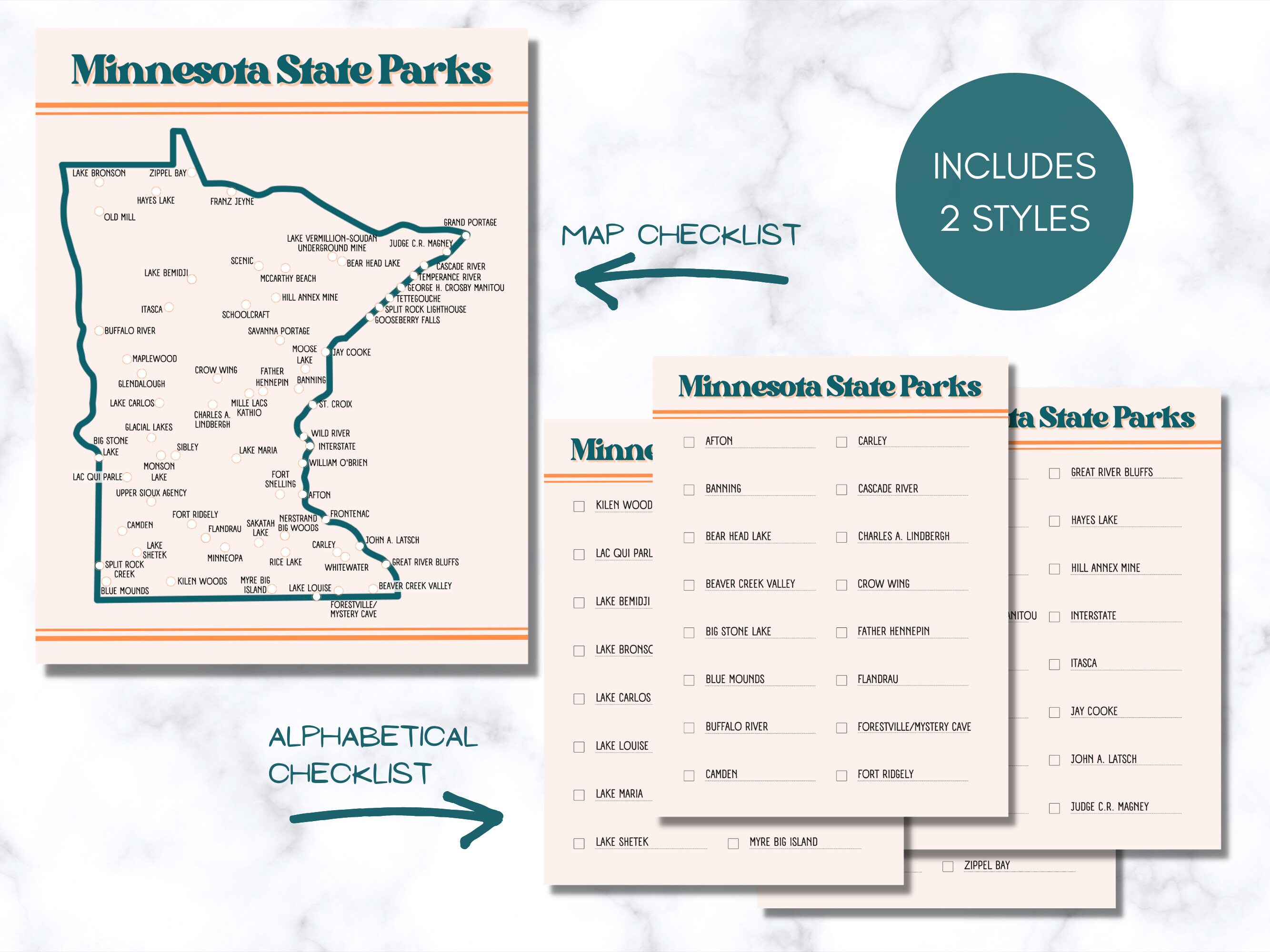 State Parks Checklist, Minnesota State Parks, MN State Parks, Map ...