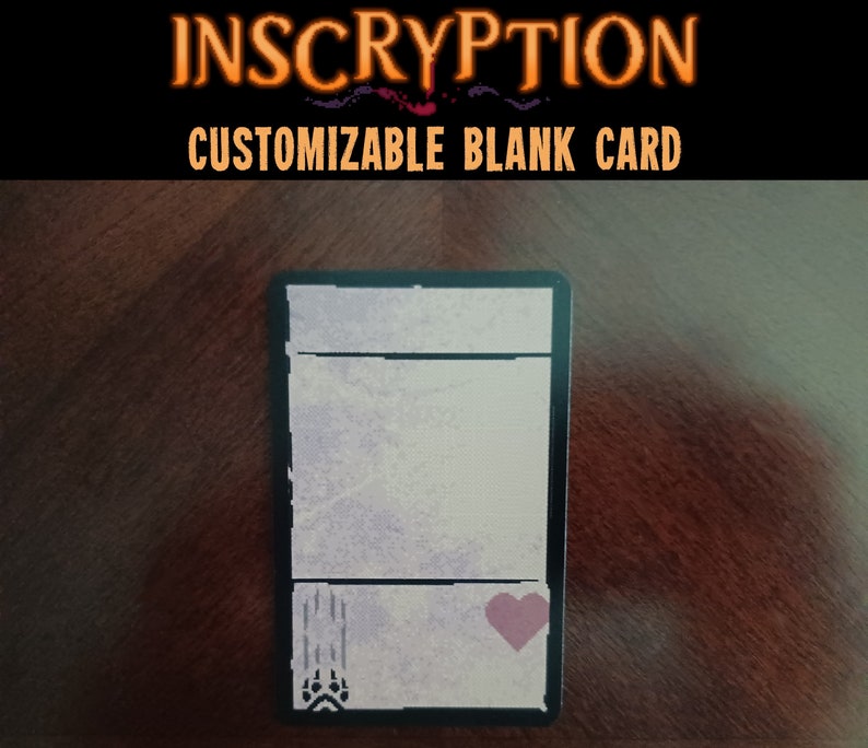Inscryption Customizable Blank Card - Etsy