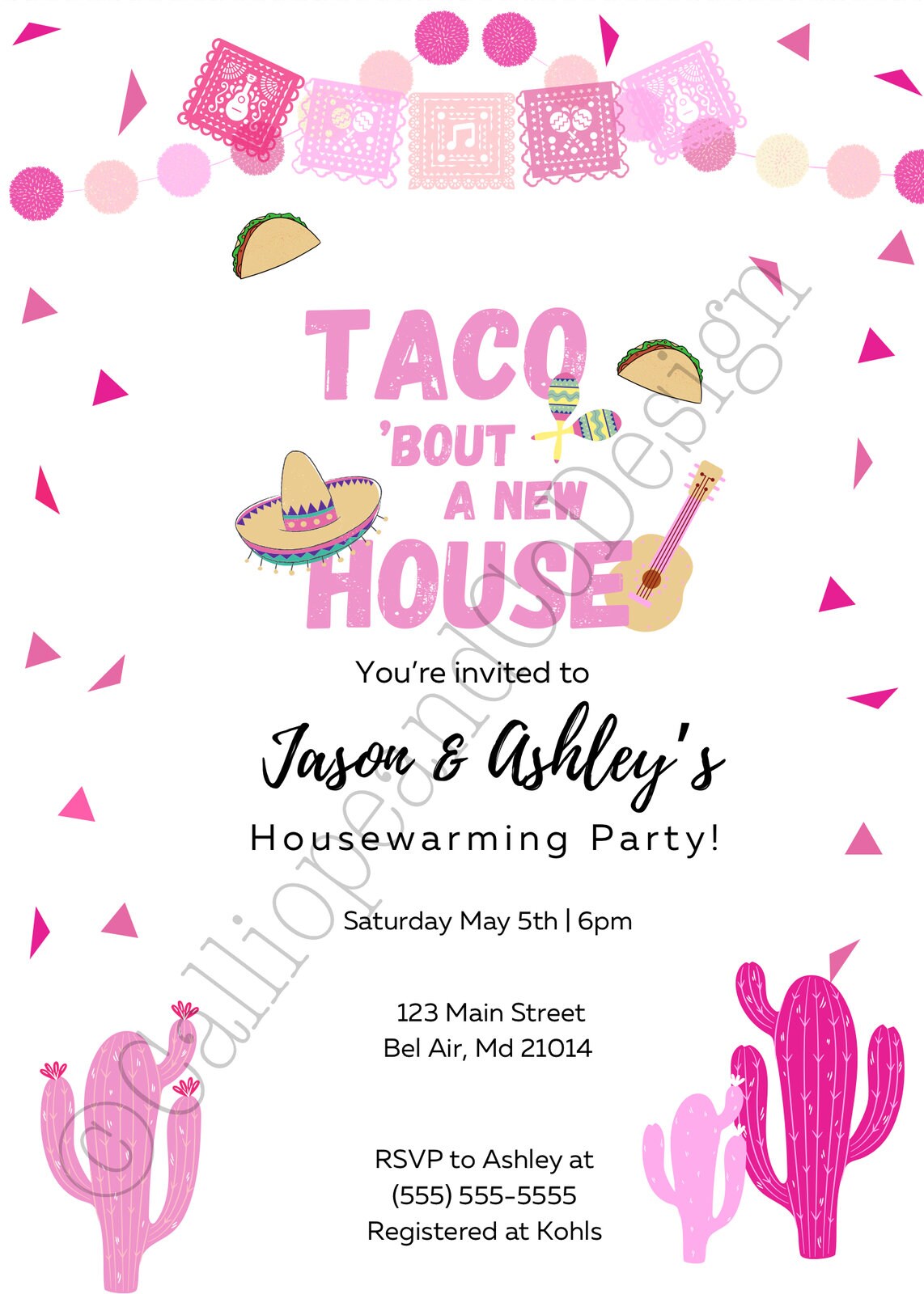 Editable, House Warming, Home Sweet Home, Invite, Invitation, Raffle ...