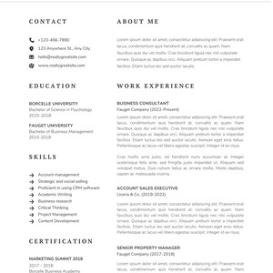 Sleek Clean Ats-friendly Resume Template | Clean & Modern CV for ...