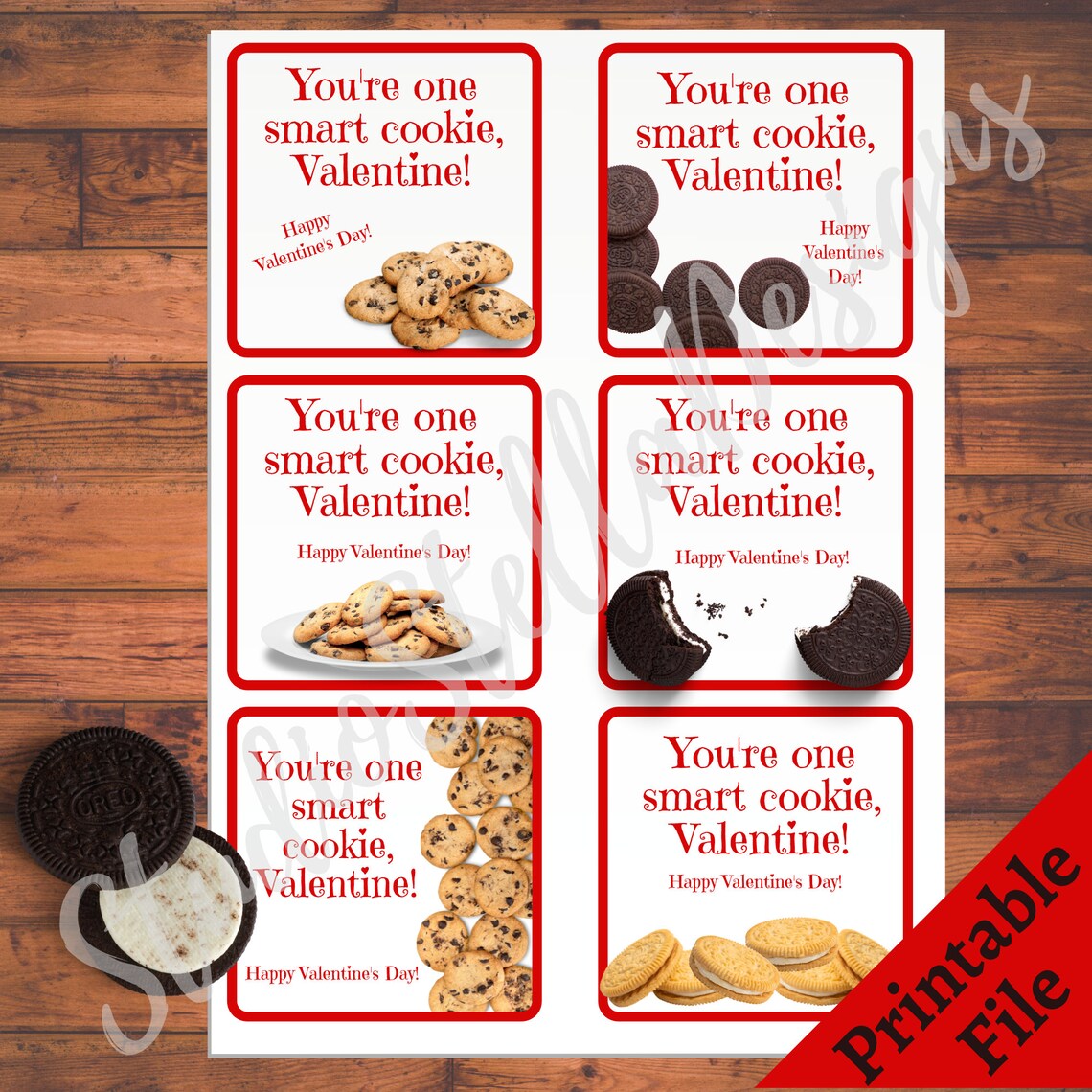 Smart Cookie PRINTABLE Valentine's Day Cards - Etsy