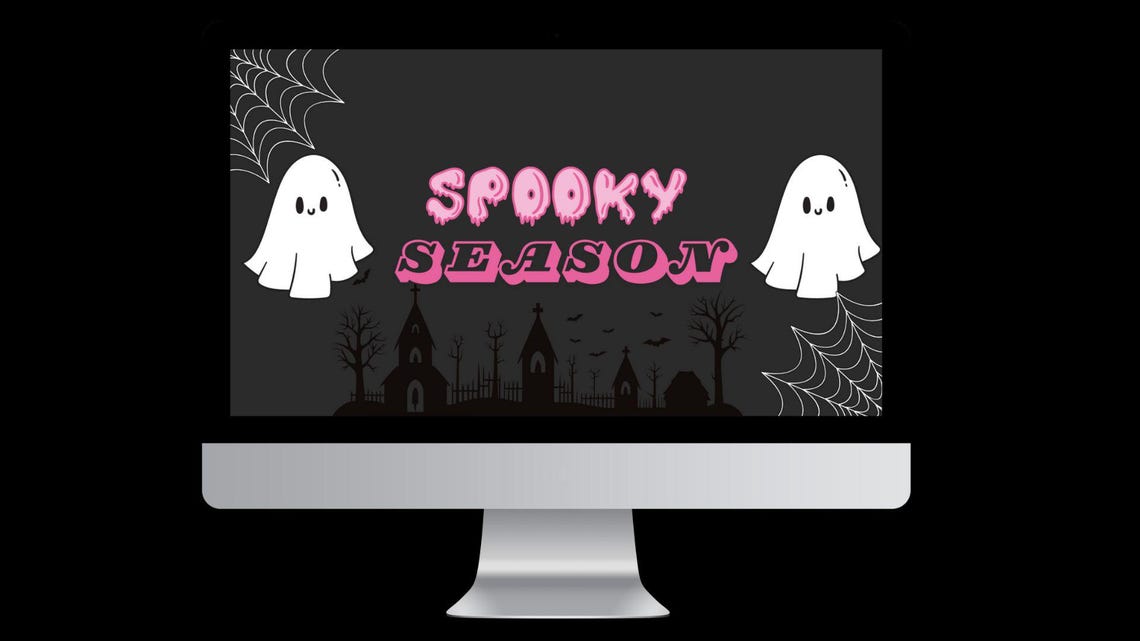 Spooky Season Desktop Wallpaper - Etsy UK