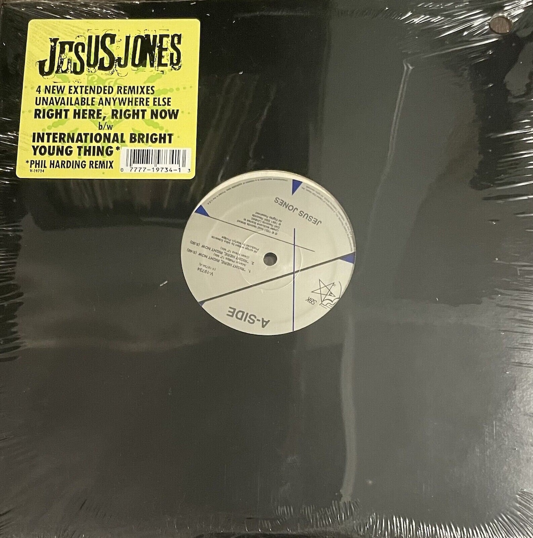 Jesus Jones Right Here Right Now REMIX 1991 12 Single Rare - Etsy
