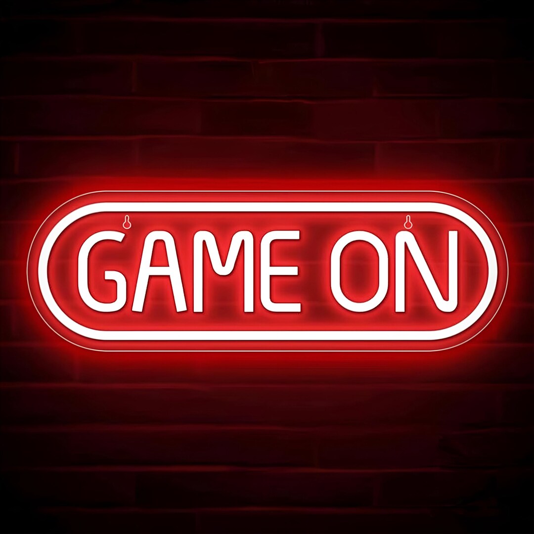 Custom Gamer Tag Neon Sign, Personalized LED Gaming Room Light, Man ...
