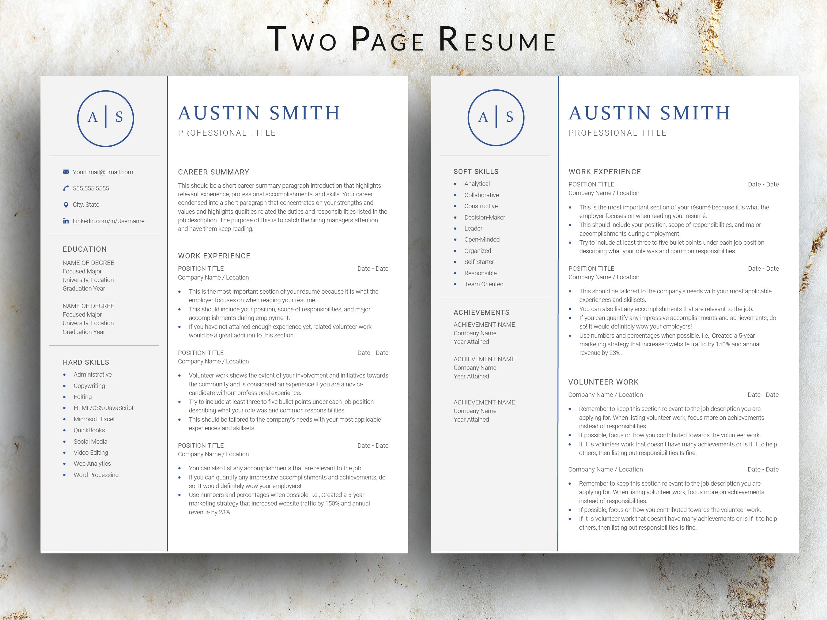 Modern Resume Template 2023 Elegant Professional Resume Template for ...