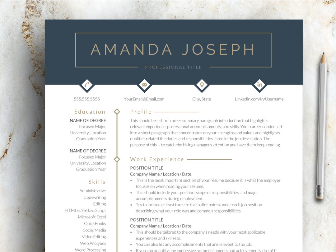 Modern Resume Template 2024 Creative Resume Template, Resume Template ...