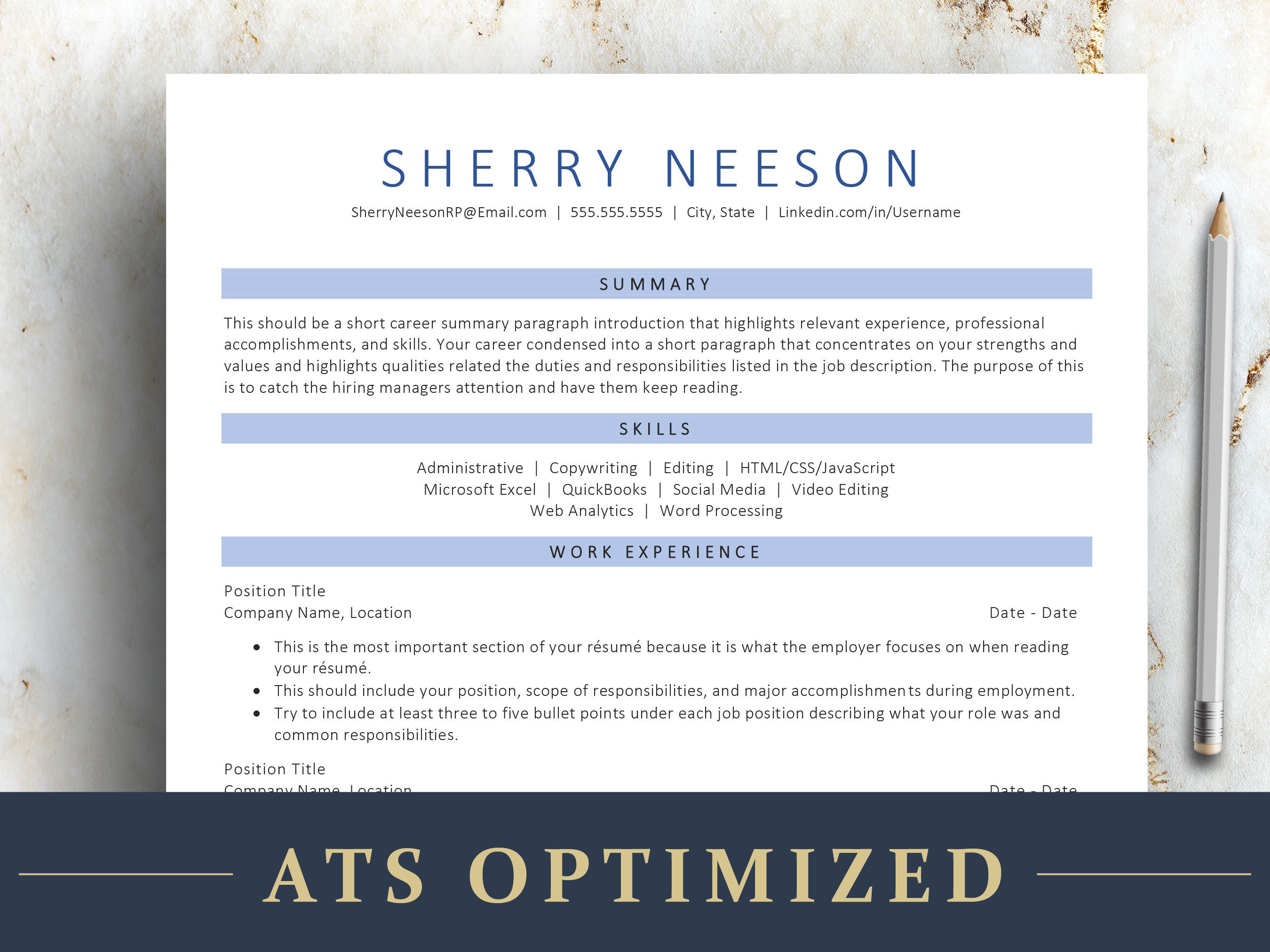 Plantilla de CV ATS 2023 / Plantilla de CV para estudiantes ATS ...