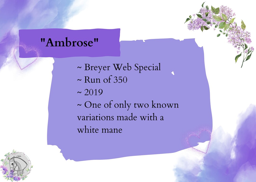 Reference Card Template - Collectability - Lilac Love - Etsy