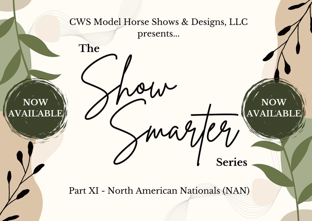CWS Show Smarter Series, Part XI- North American Nationals (NAN) - Etsy