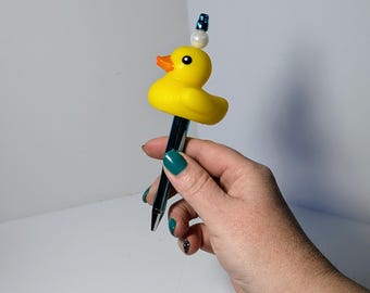 1 X Rubber Duck Black Pen Colourful Toys Kids Bath Duckies Cute Funny ...