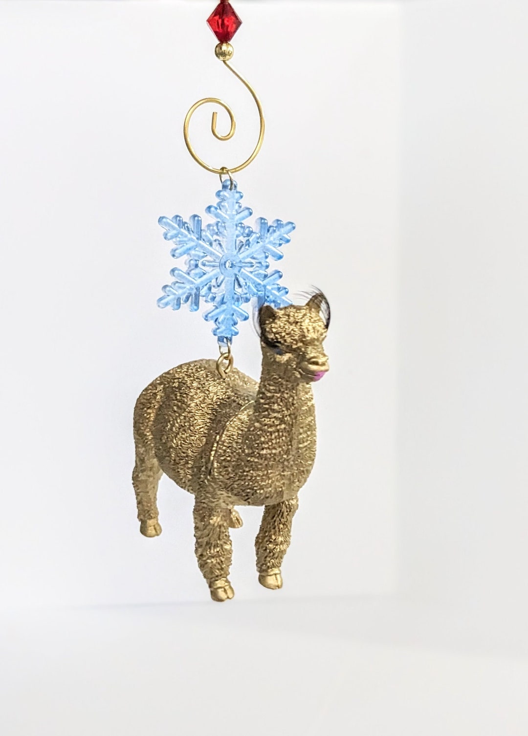 Llama With Long Lashes Christmas Tree Ornament - Etsy