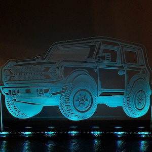 Ford Bronco Sign, LED Edge Lit Acrylic Accent Light, Decoration. - Etsy