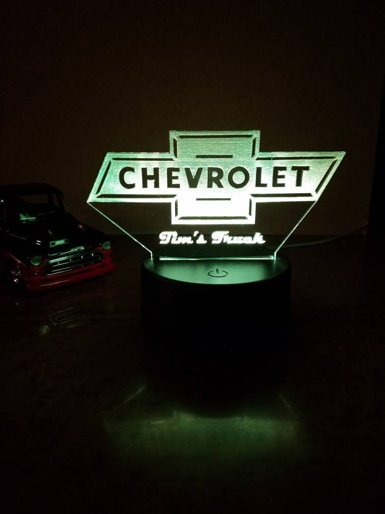 Personalized Chevrolet Acrylic Night Light / Sign Multi - Etsy