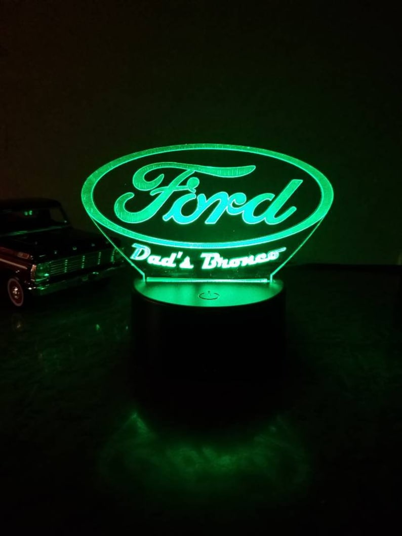Personalized Ford Acrylic Night Light / Sign, Multi Colored Led Light ...