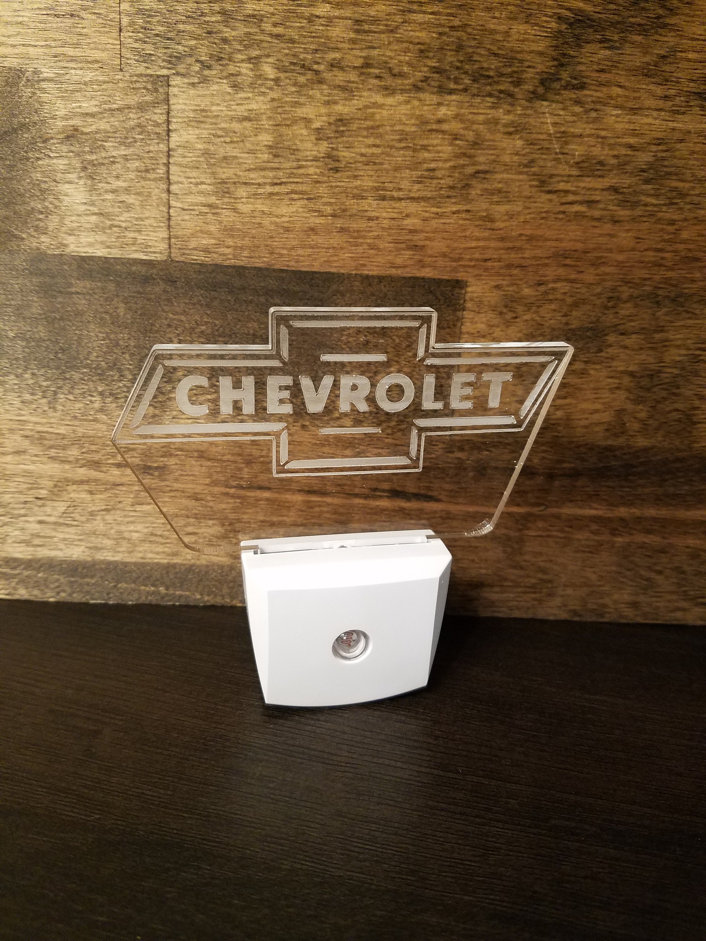 Personalized Chevrolet Nightlight - Wall Outlet Plug in - Automatic ...