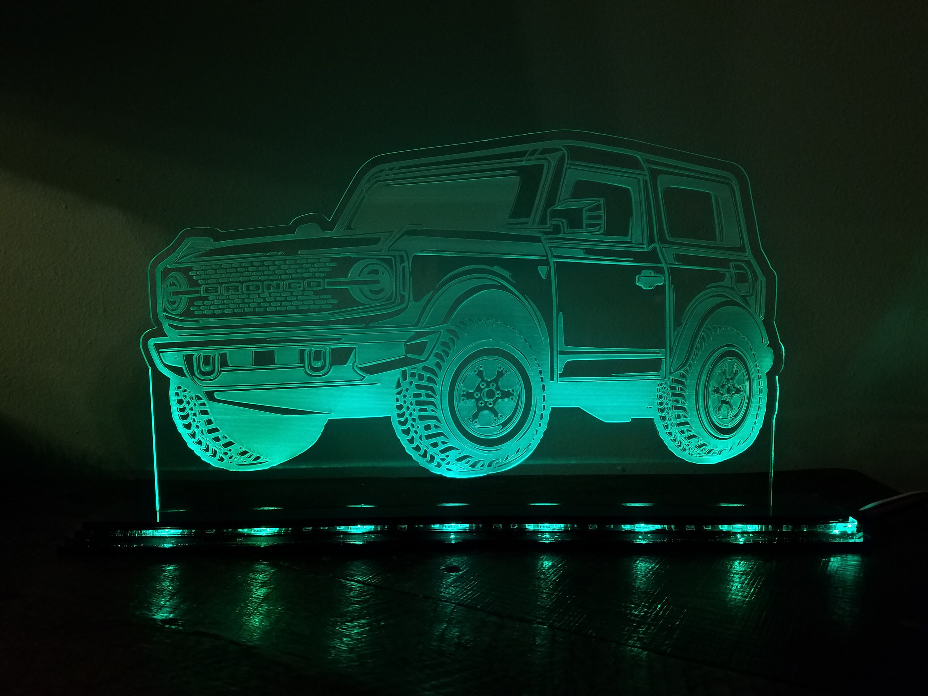 Ford Bronco Sign LED Edge Lit Acrylic Accent Light - Etsy
