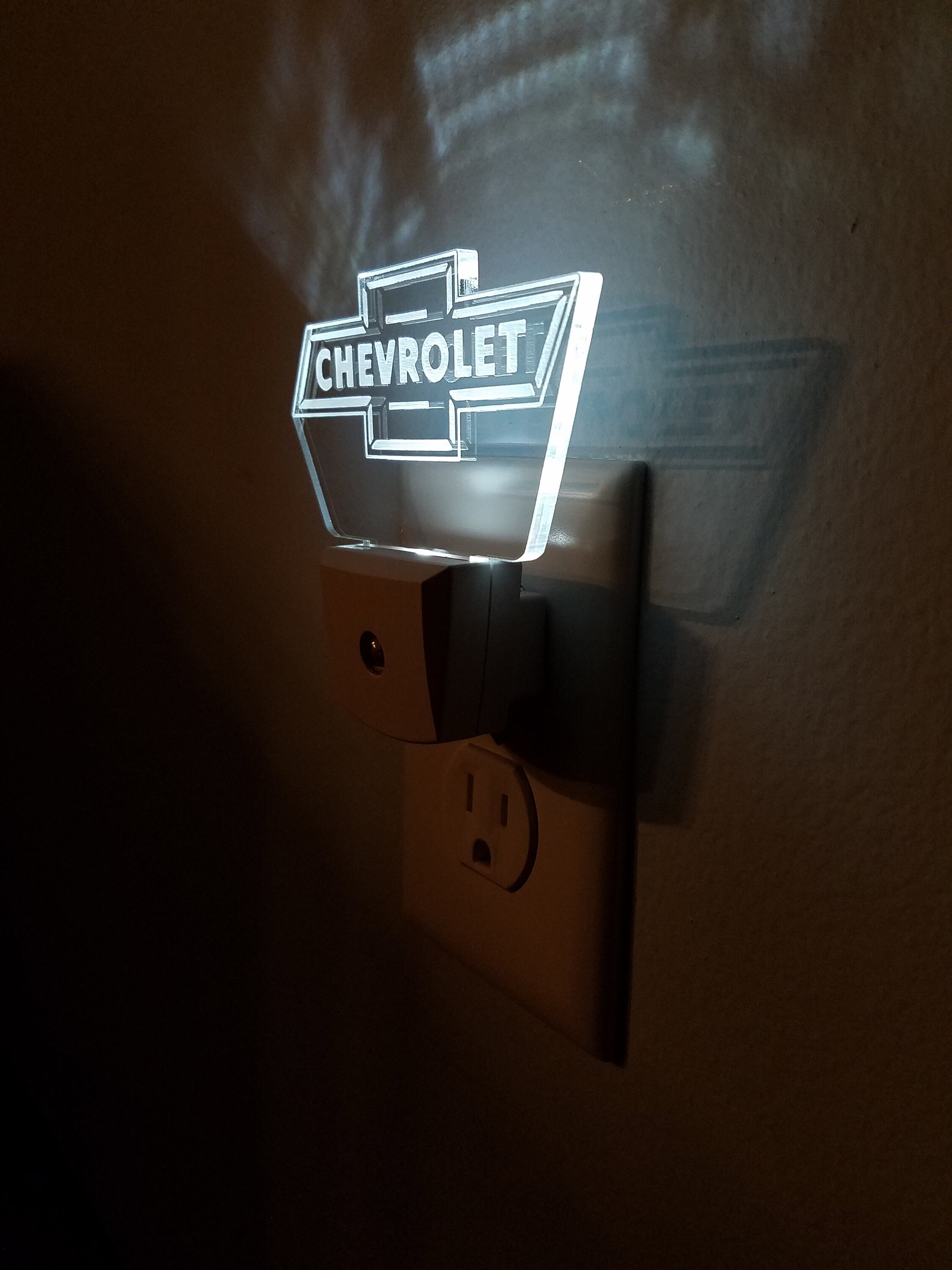 Personalized Chevrolet Nightlight - Wall Outlet Plug in - Automatic ...