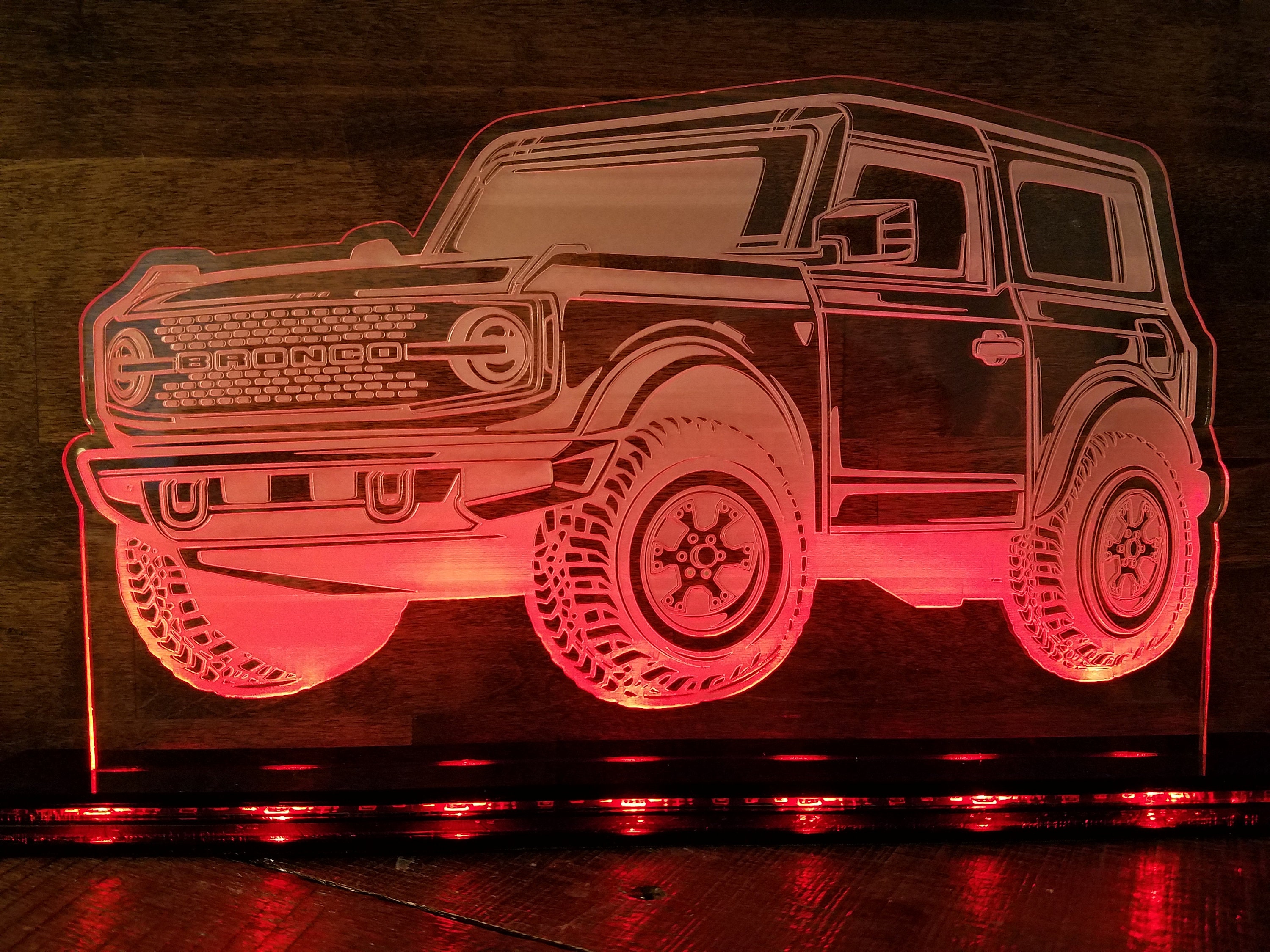 Ford Bronco Sign LED Edge Lit Acrylic Accent Light - Etsy
