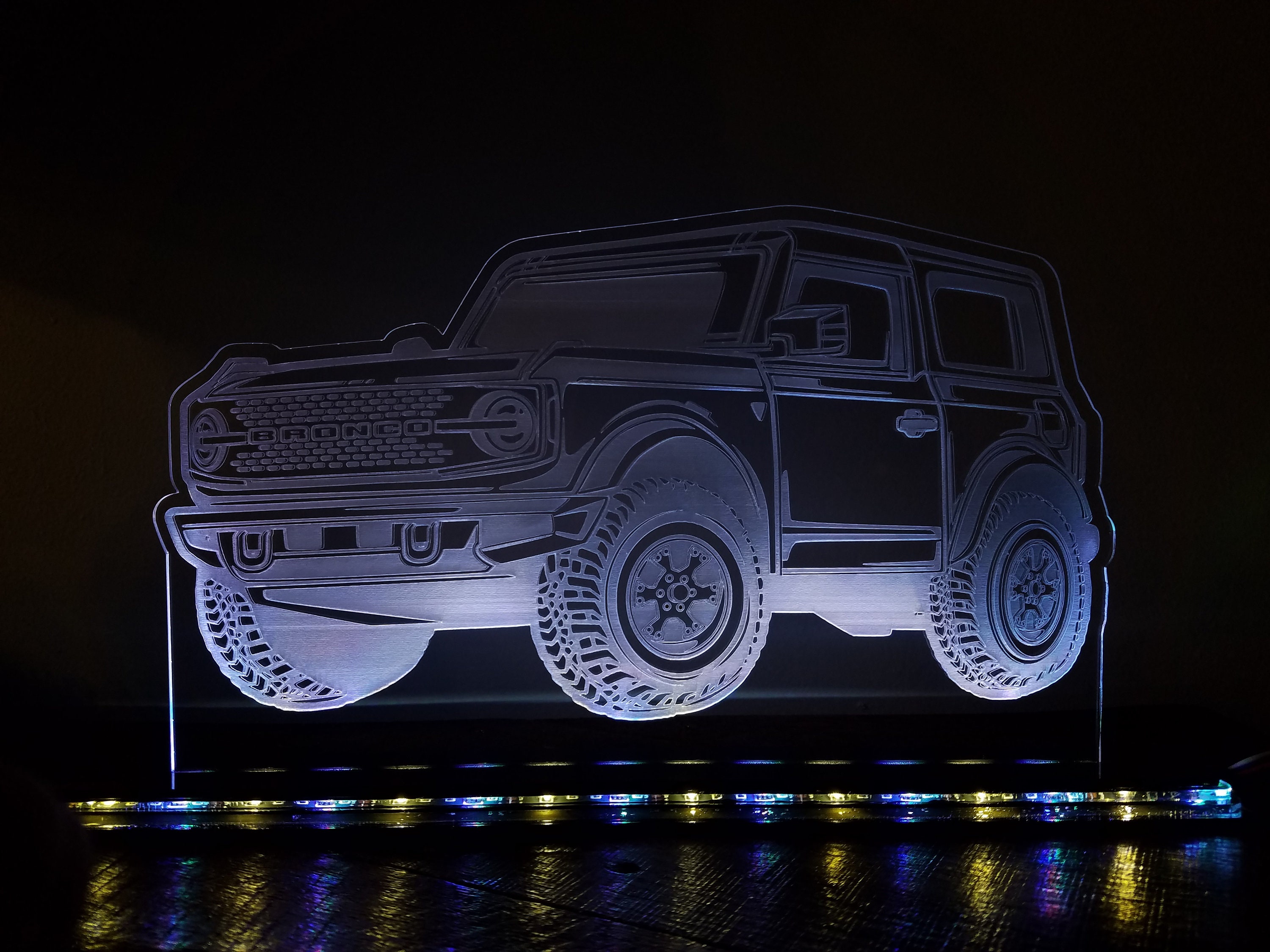 Ford Bronco Sign LED Edge Lit Acrylic Accent Light - Etsy