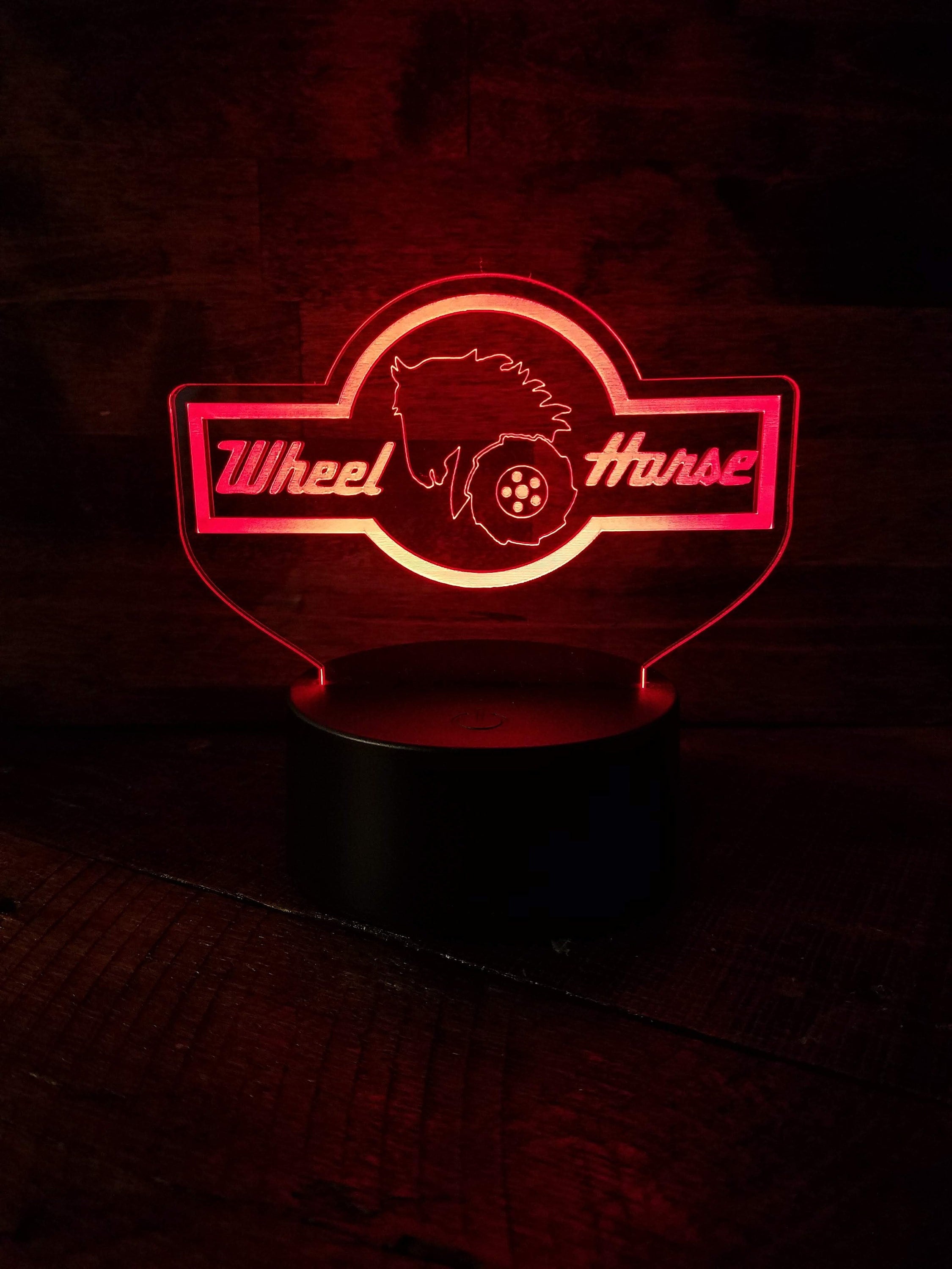 Wheel Horse Acrylic Night Light / Sign, Multi Colored Led Light for ...