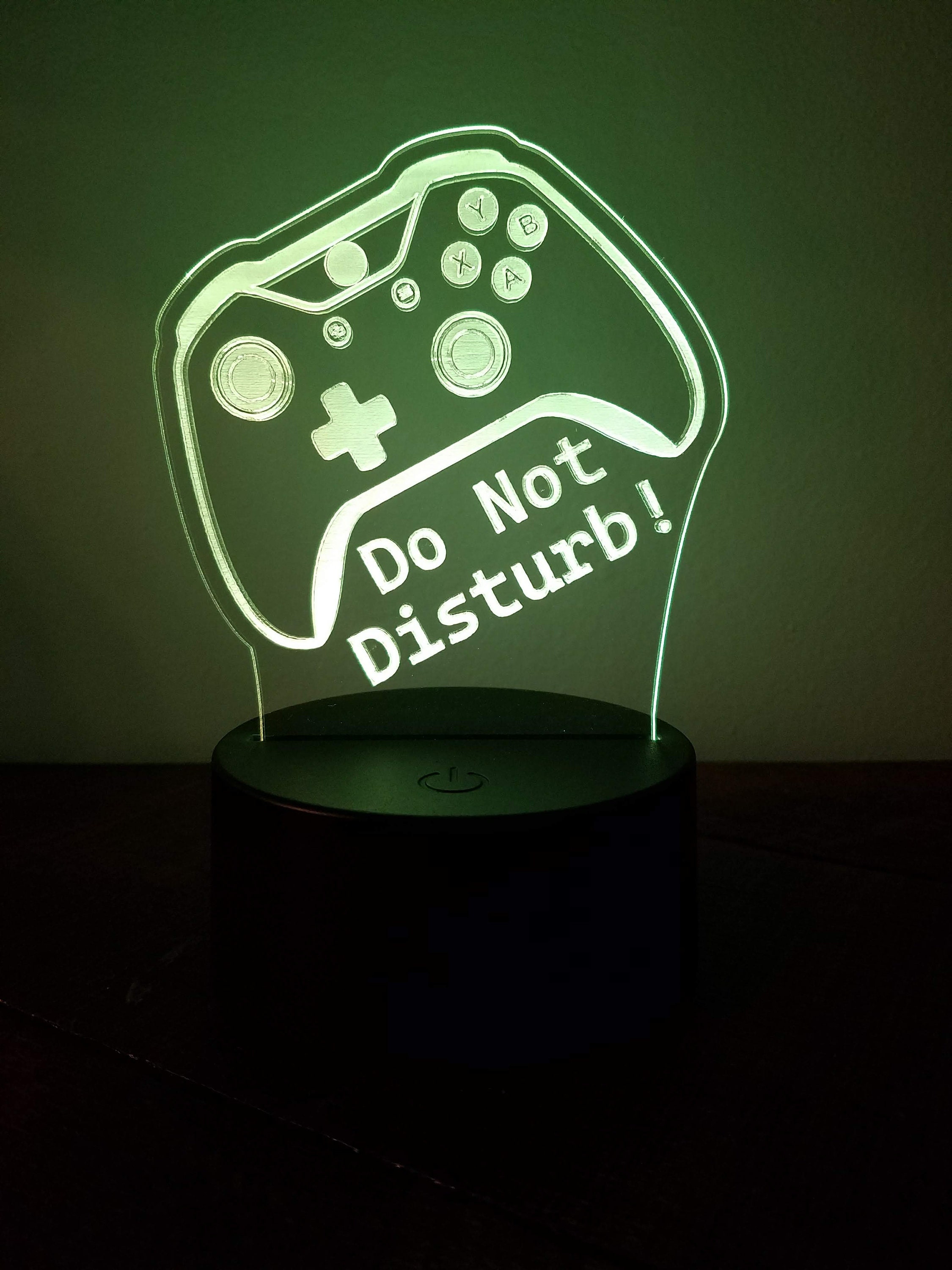 Personalized Video Game Controller Night Light, Acrylic LED With Remote ...