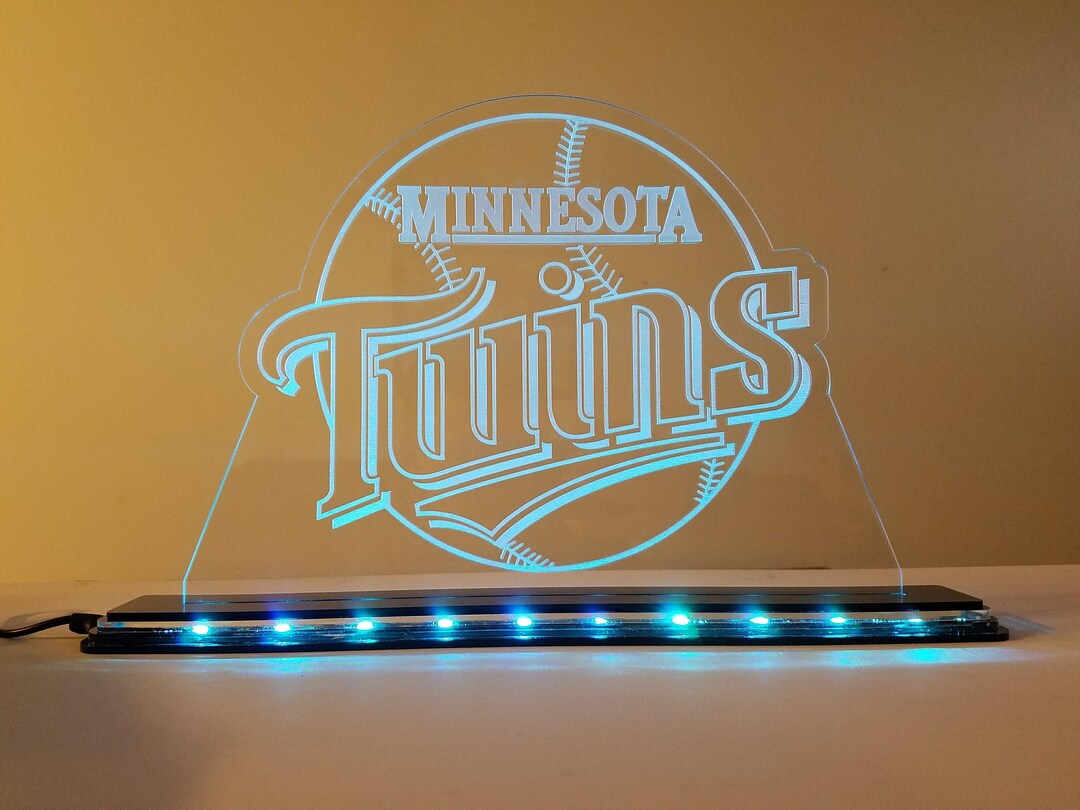 Minnesota Twins Baseball Sign, LED Edge Lit Acrylic Accent Light ...