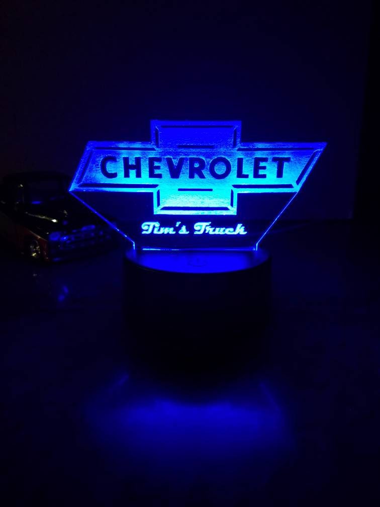 Personalized Chevrolet Acrylic Night Light / Sign Multi - Etsy