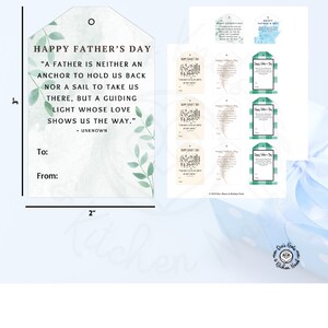 Happy Father's Day Gift Tags, Printable Fathers Day Tags, Dad Gift ...