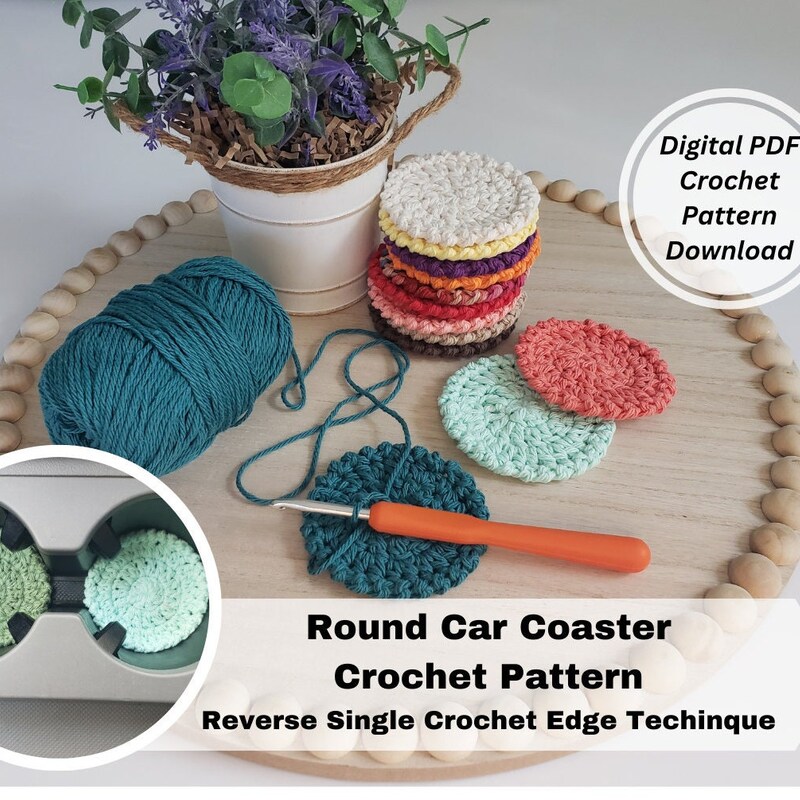 Crochet Car Coasters - Etsy